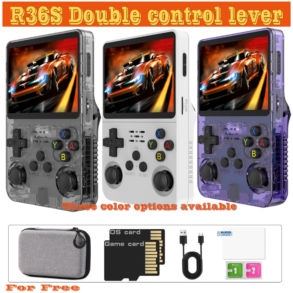 【Free screen protector+game pack】R36S game---2024 New Game Console ...