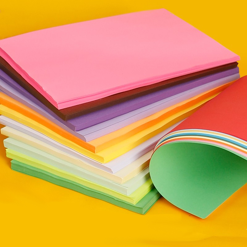 100 Sheets/Pack Colorful Paper A4 Handmade Paper Color Copy Paper 80g ...