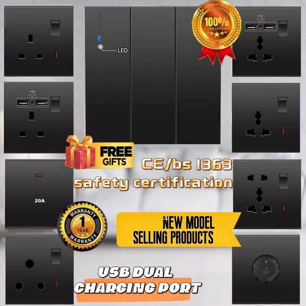 [Safety Certified] Modern Frameless Design, Home Wall Mount 1/2/3/4G ...
