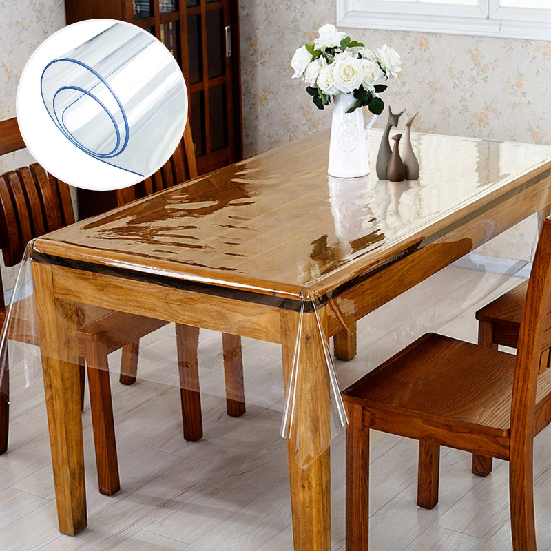 PVC Table Mat Waterproof Oil-proof Non-wash Soft Glass Dining TV ...