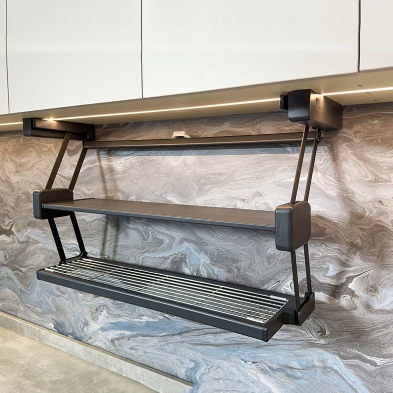 Collapsed Cabinet Organizer,Kitchen Cabinet Pull Down Shelf,Convenient ...