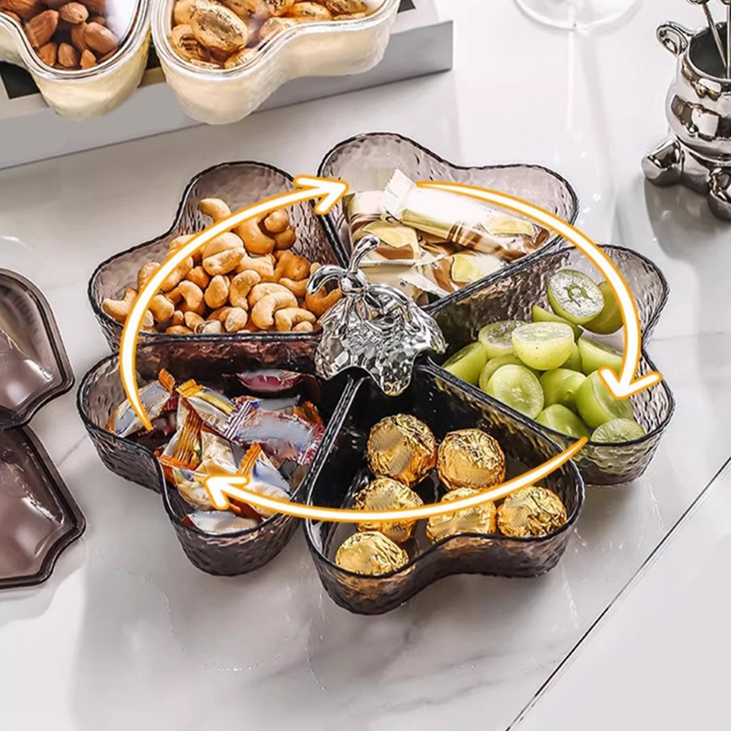 [Dolity2] Snack Serving Tray Portable Dried Fruit Storage Plate for ...