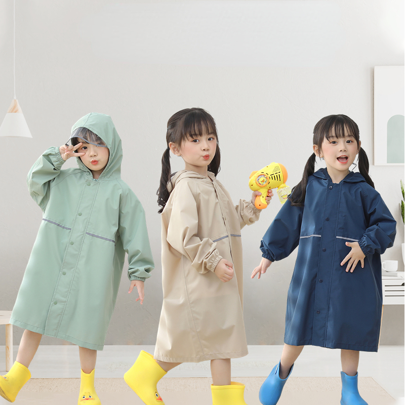 Children Rain Coats Breathable Rainwear Solid Kids Poncho Girls Raincoats Toddler Waterpoof Rain ...