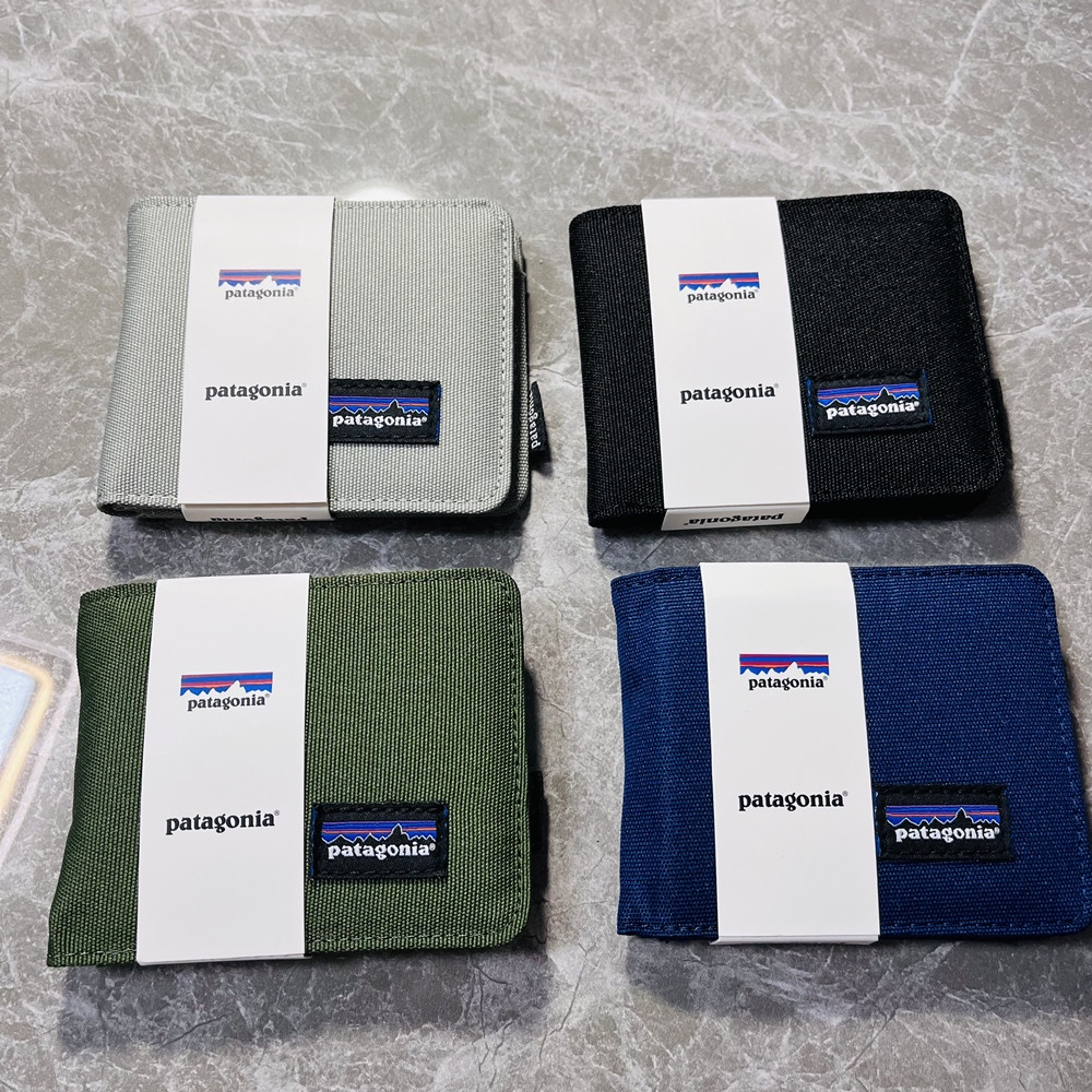 Canvas wallet, rectangular shape, foldable, has multiple card slots ...