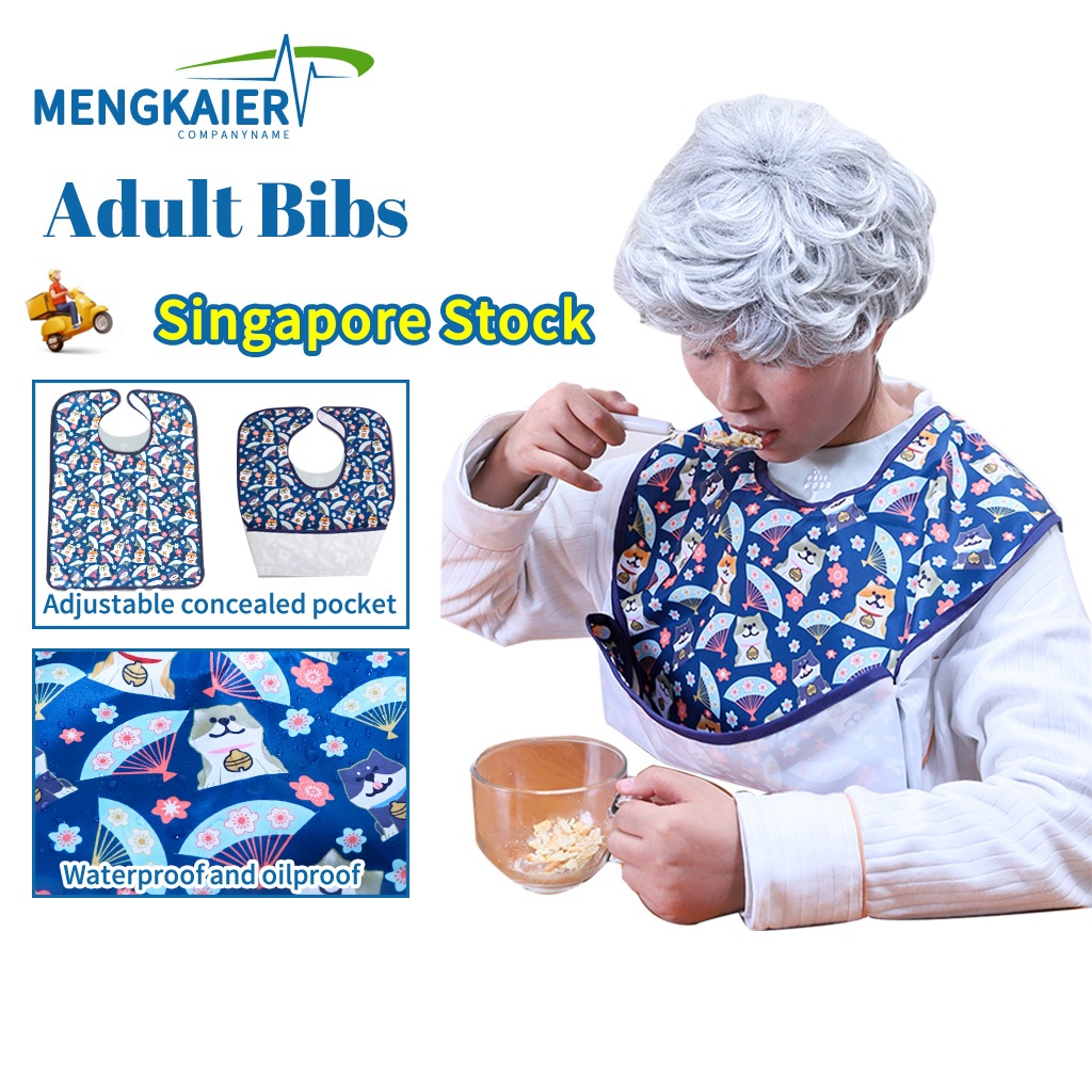 Adult Bib Apron Waterproof Elderly Waterproof Bib Portable Clothing ...