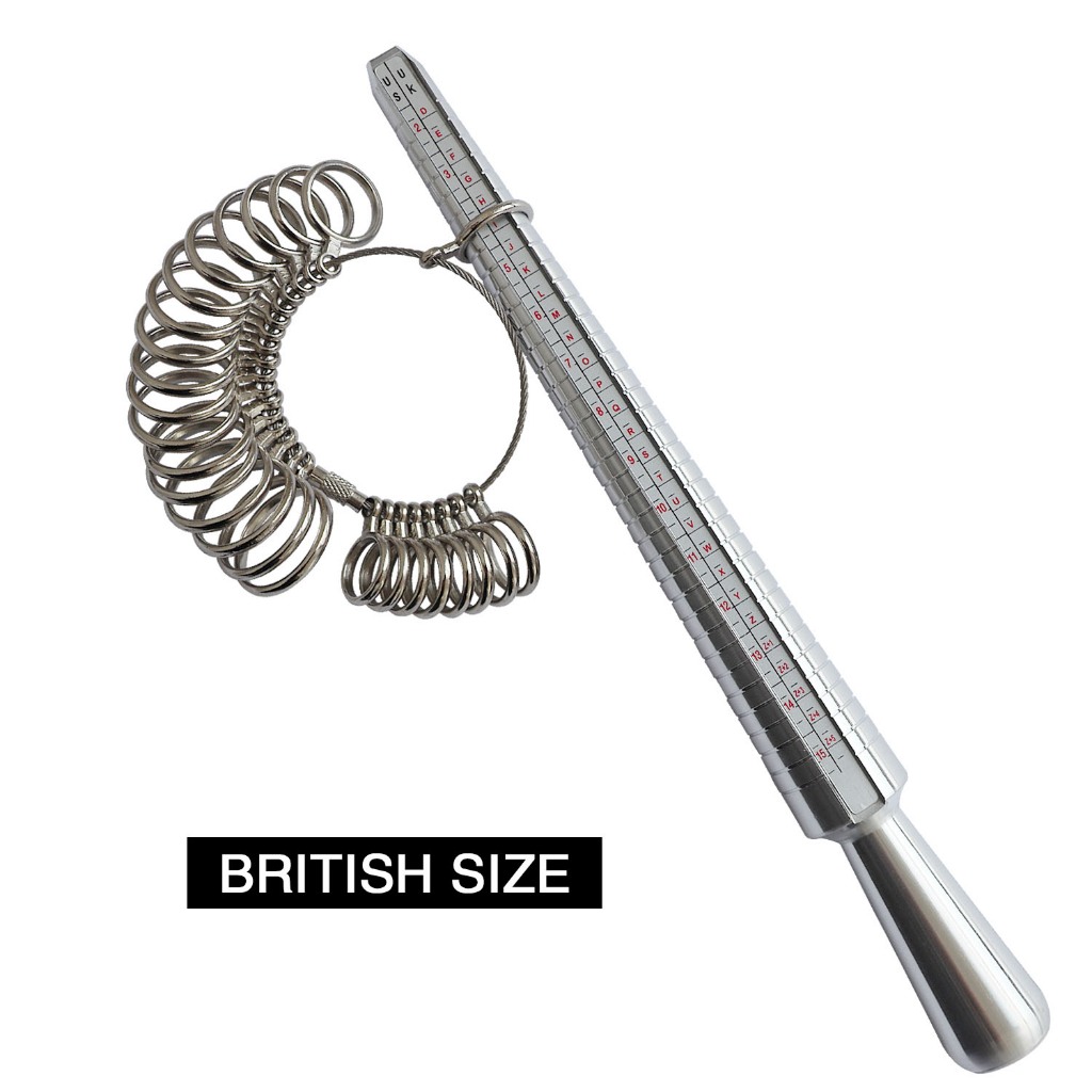 Ring Sizer UK Ring Size Measure UK Measuring Finger Ring Mandrel ...