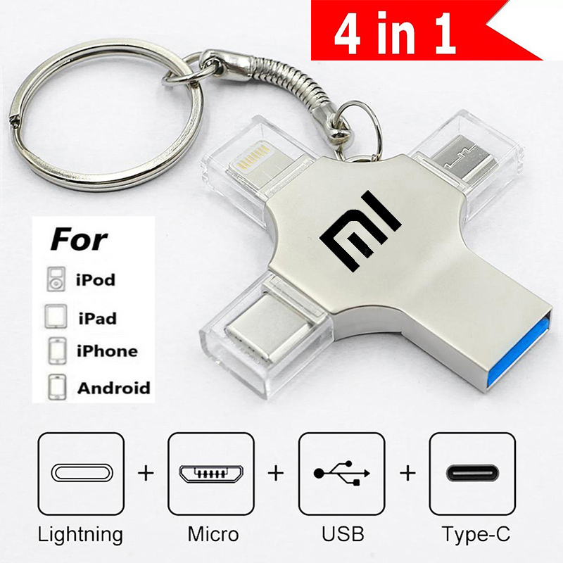 New Xiaomi 4-in-1 OTG usb Flash Drive 16gb 32gb Pendrive 64gb Type-C/ i ...
