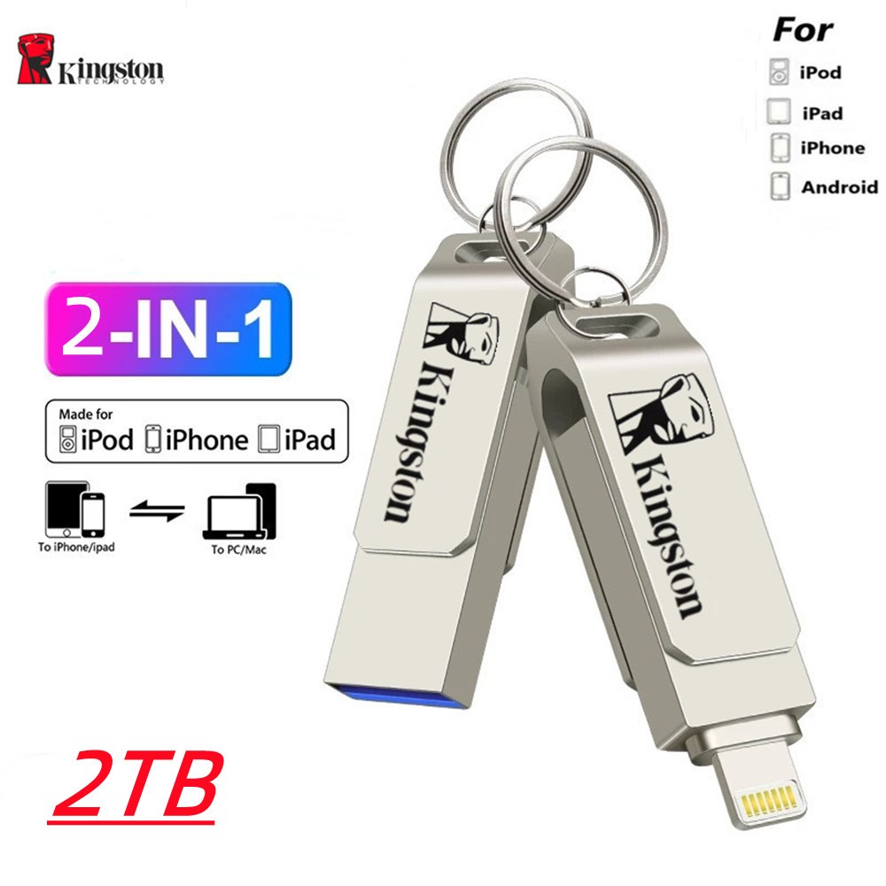 2TB USB3.0 flash disk 2 in 1 1TB 512GB pendrive Ip/ho/ne 256GB 128GB ...