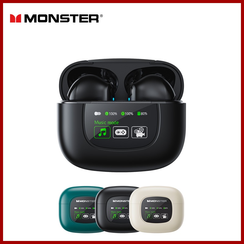 Monster XKT20/MQT47 Wireless Earphone Bluetooth 5.4 HD Call Noise ...