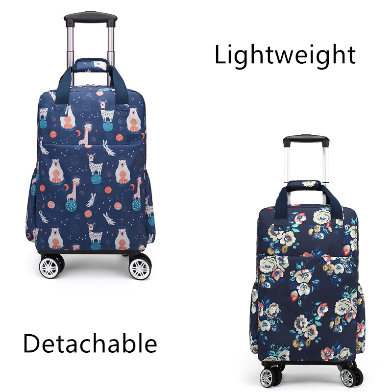 Trolley Bag Wheeled 4 Wheels 360° Rotation Wheels Carry on Airplane ...