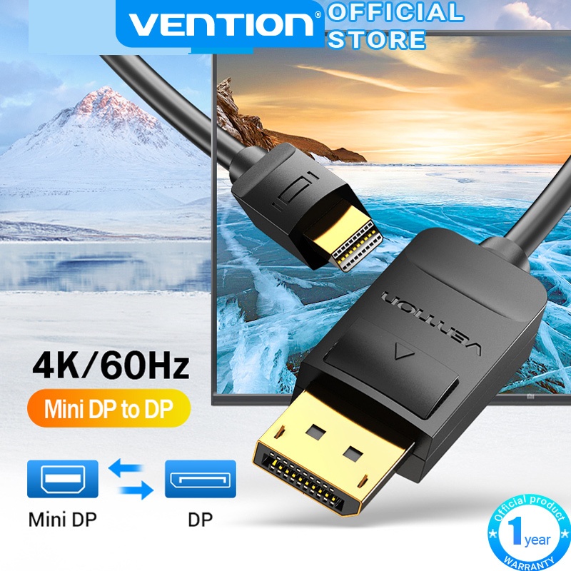 Vention Mini DP Cable 4K 60Hz DP1.2 Mini Displayport Cable Thunderbolt ...