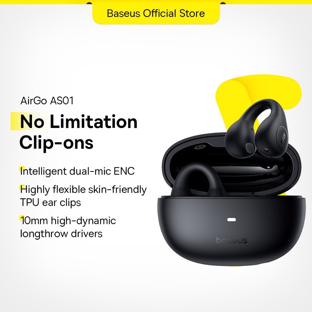 Baseus AirGo AS01 Open-Ear TWS Earbuds Wireless Earphone Bluetooth 5.3 Headphone | Shopee Singapore
