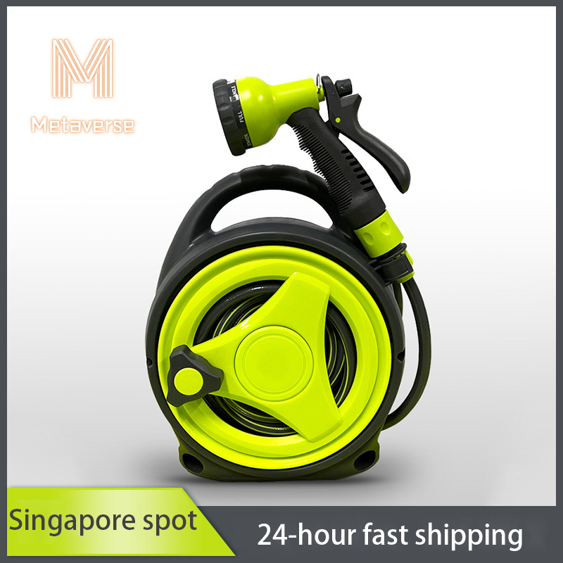 [Metaverse] Mini Garden Water Hose Reel Set 10 Meter Water Pipe Spray ...