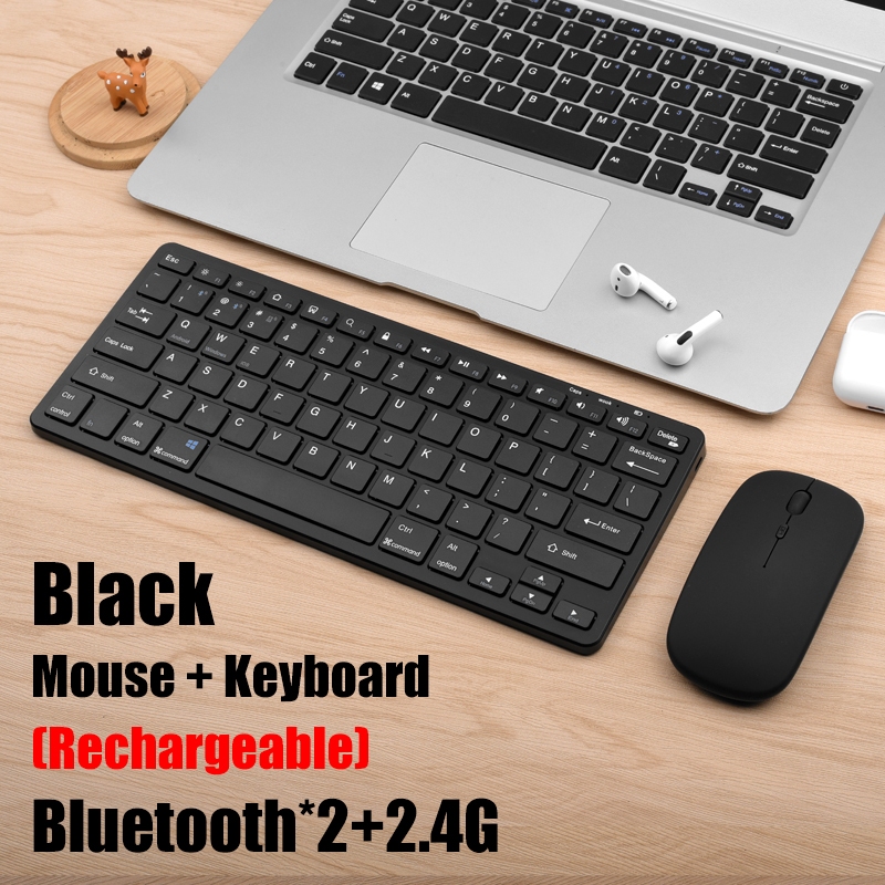 GOOJODOQ Bluetooth Wireless Keyboard Bluetooth 3 102 Keys Wireless ...