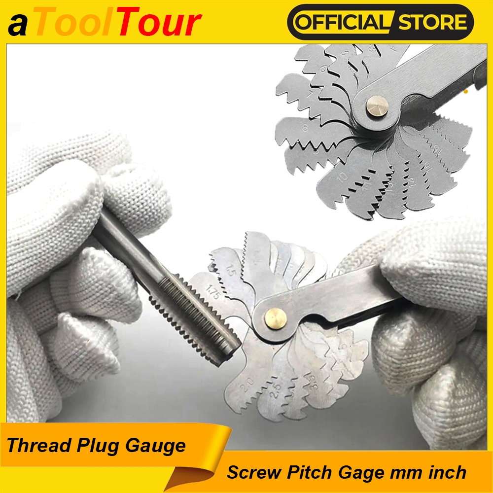Thread Plug Gauge Metric Imperial MM Gear Tooth Screw Pitch Gage ...