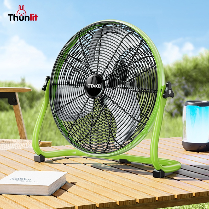 Thunlit Solar Panel Fan 15600mAh Outdoor Industrial Floor Fan Desktop ...