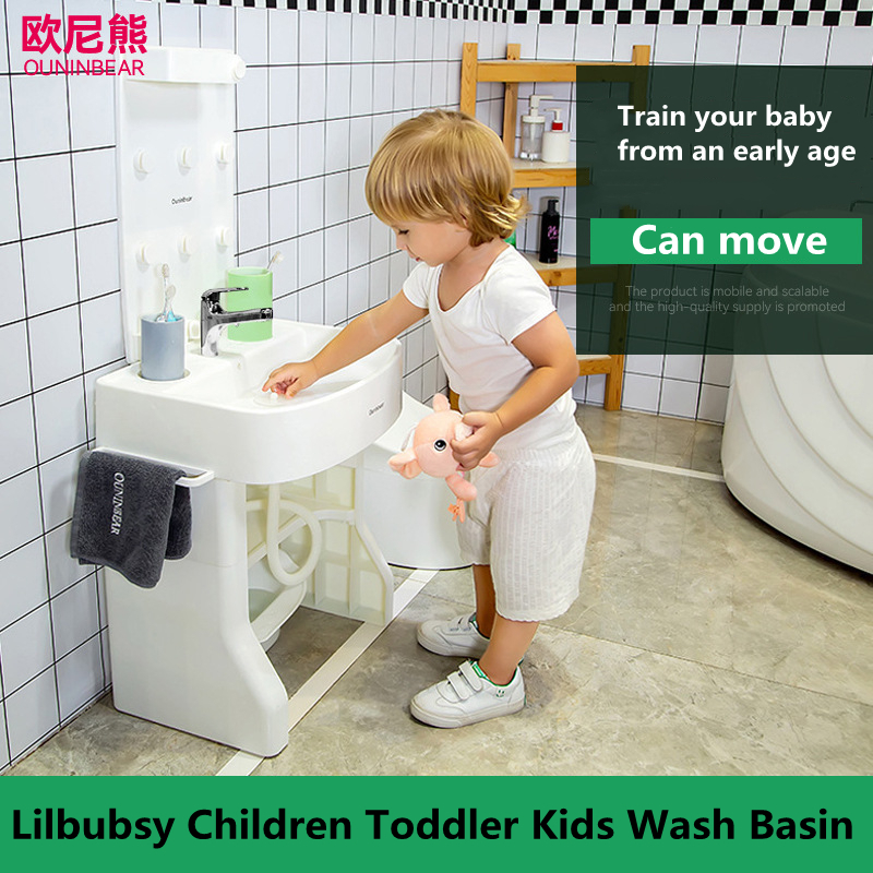 Children baby Toddler Kids Wash Basin / Water Sink with Step Stool ...