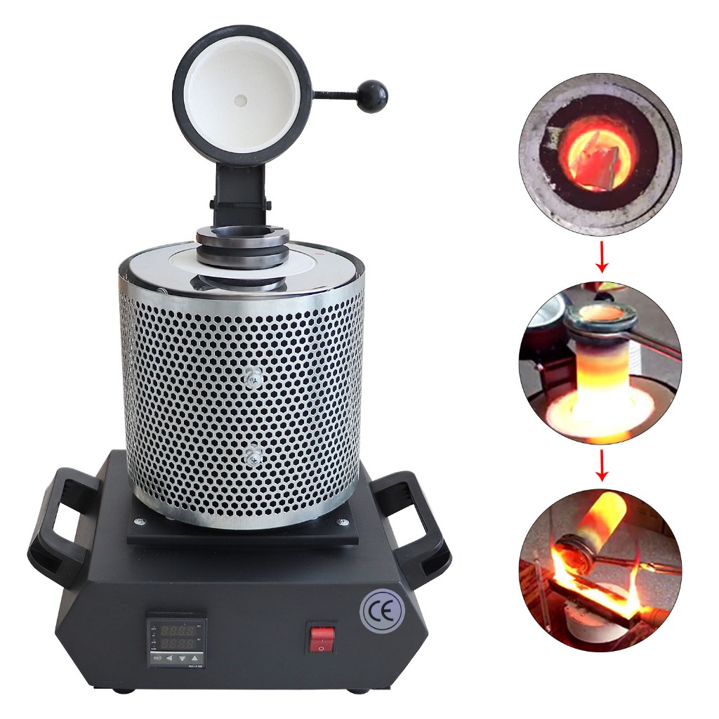 1900W Digital 1/2/3KG Gold Melting Furnace Machine, 2102°F Electric ...