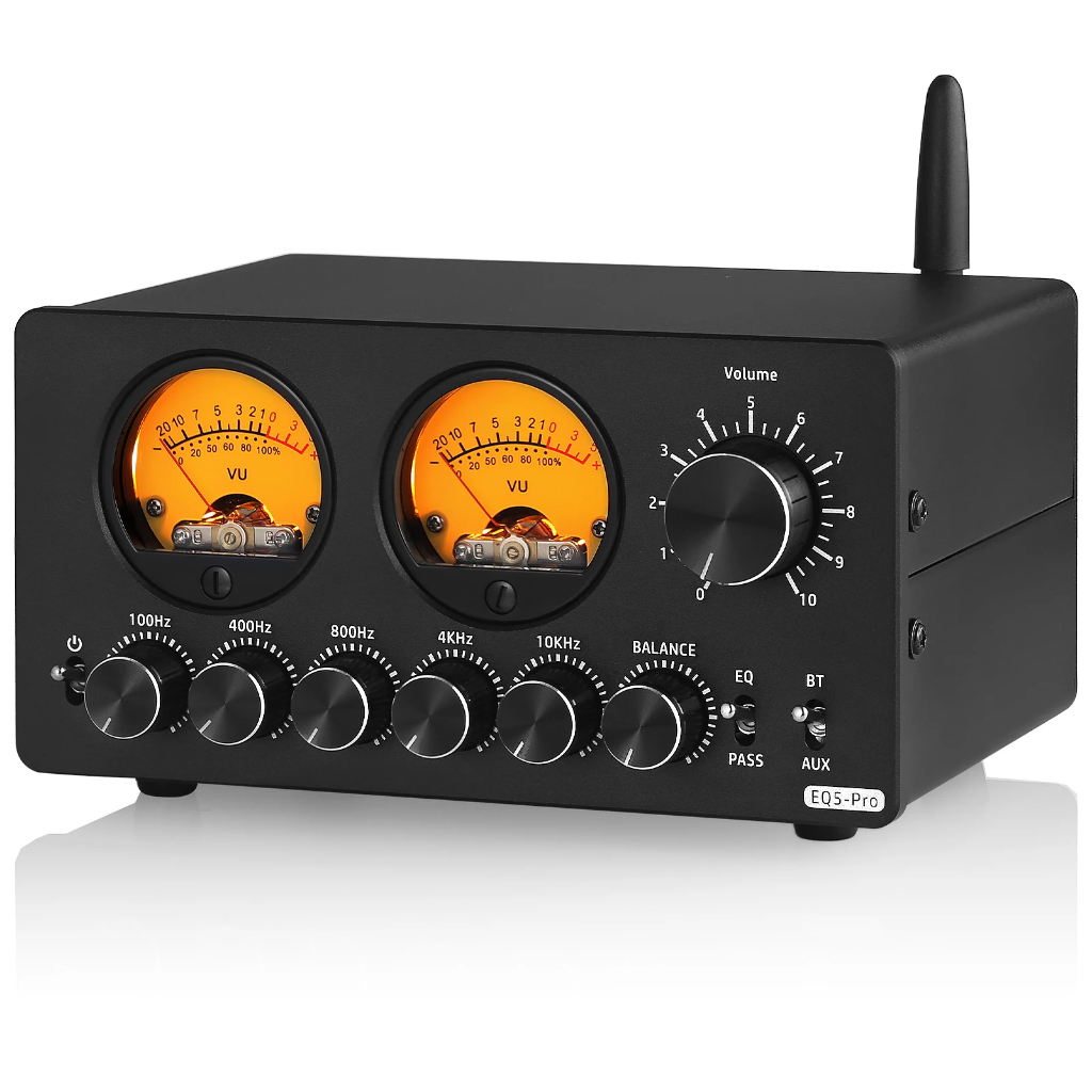 EQ5 PRO Bluetooth 5-Band Preamp EQ Equalizer 3.5mm AUX Analog Audio ...