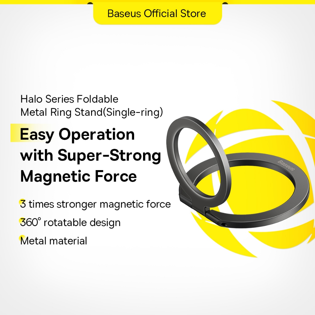 Baseus Magnetic Phone Holder Stand Cell Phone Grip Finger Ring Holder ...