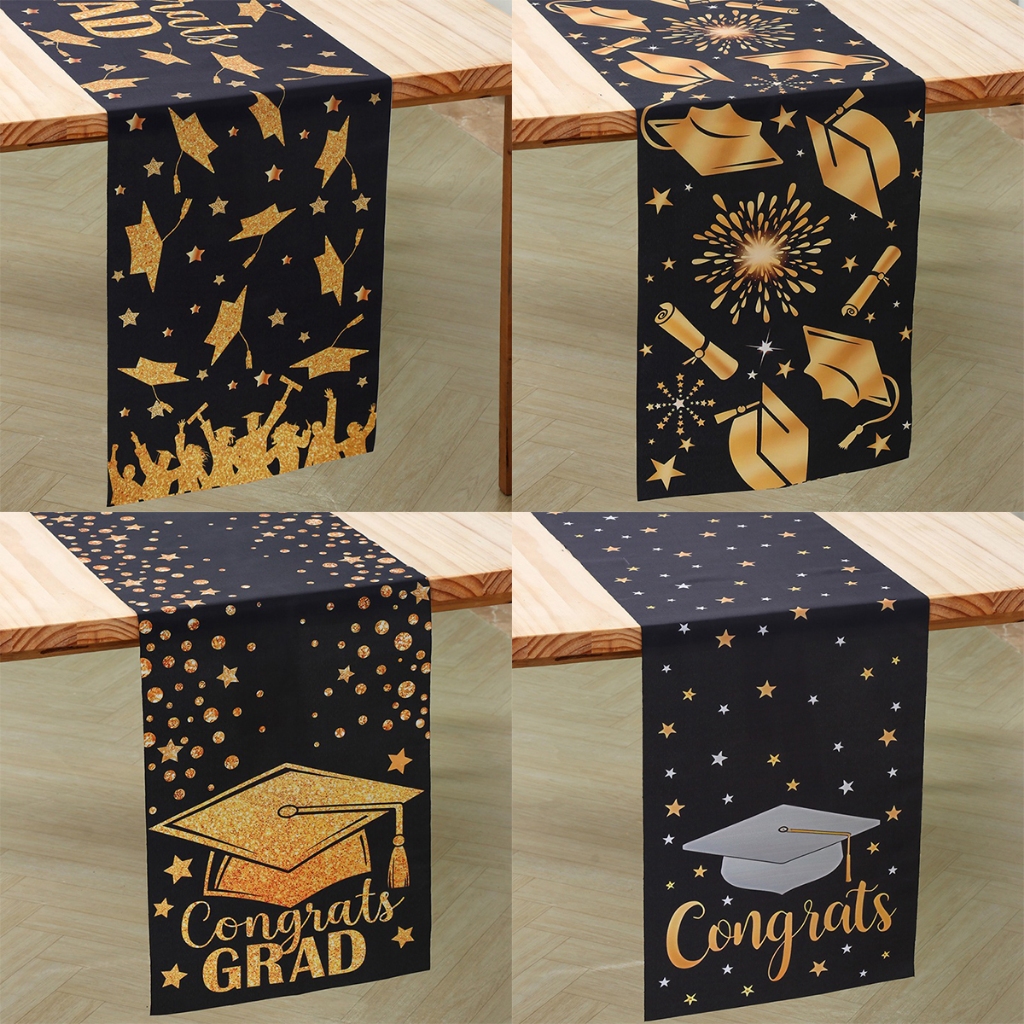 4 Styles Happy Graduation Table Runner Congrats Grad Graduation ...