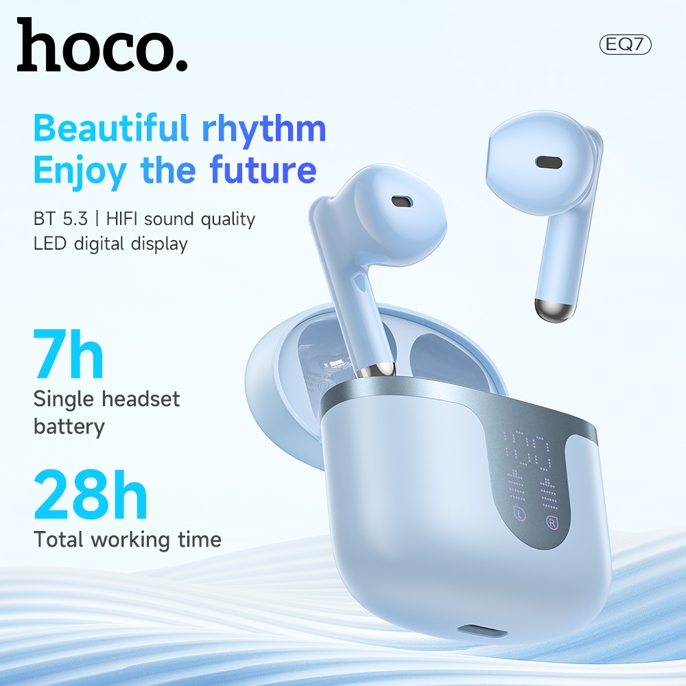HOCO EQ7 TWS True Wireless Bluetooth Headset LED Digital Display Power ...