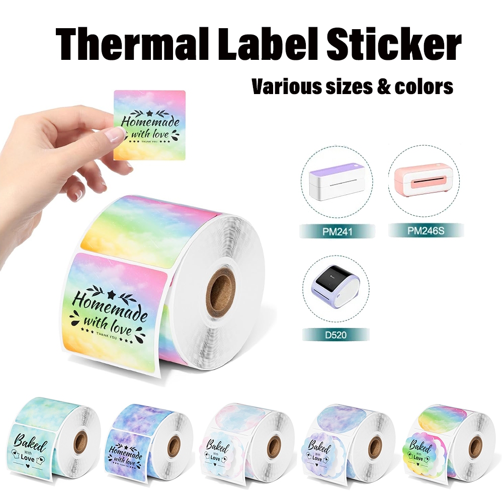 Phomemo Colorful Thermal Label Stickers For PM-241BT/D520/246S/249BT ...