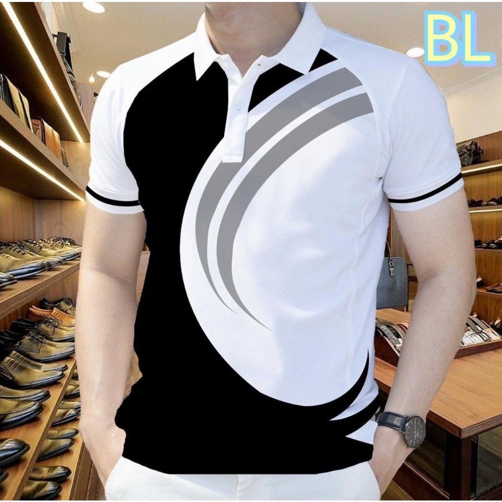 Men's polo shirt, elegant office style polo shirt Casual POLO Shirt ...