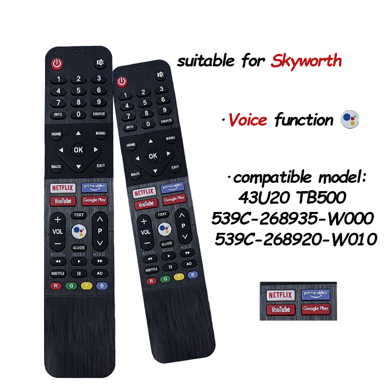 🔥Suitable for Skyworth PRISM LCD TV Remote Control Voice 43U20 TB500 ...