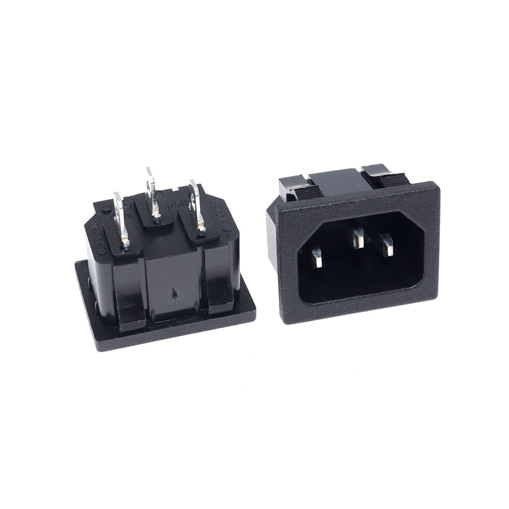 2pcs/lot AC power socket C14 Inlet Power Socket Connector Plug ...