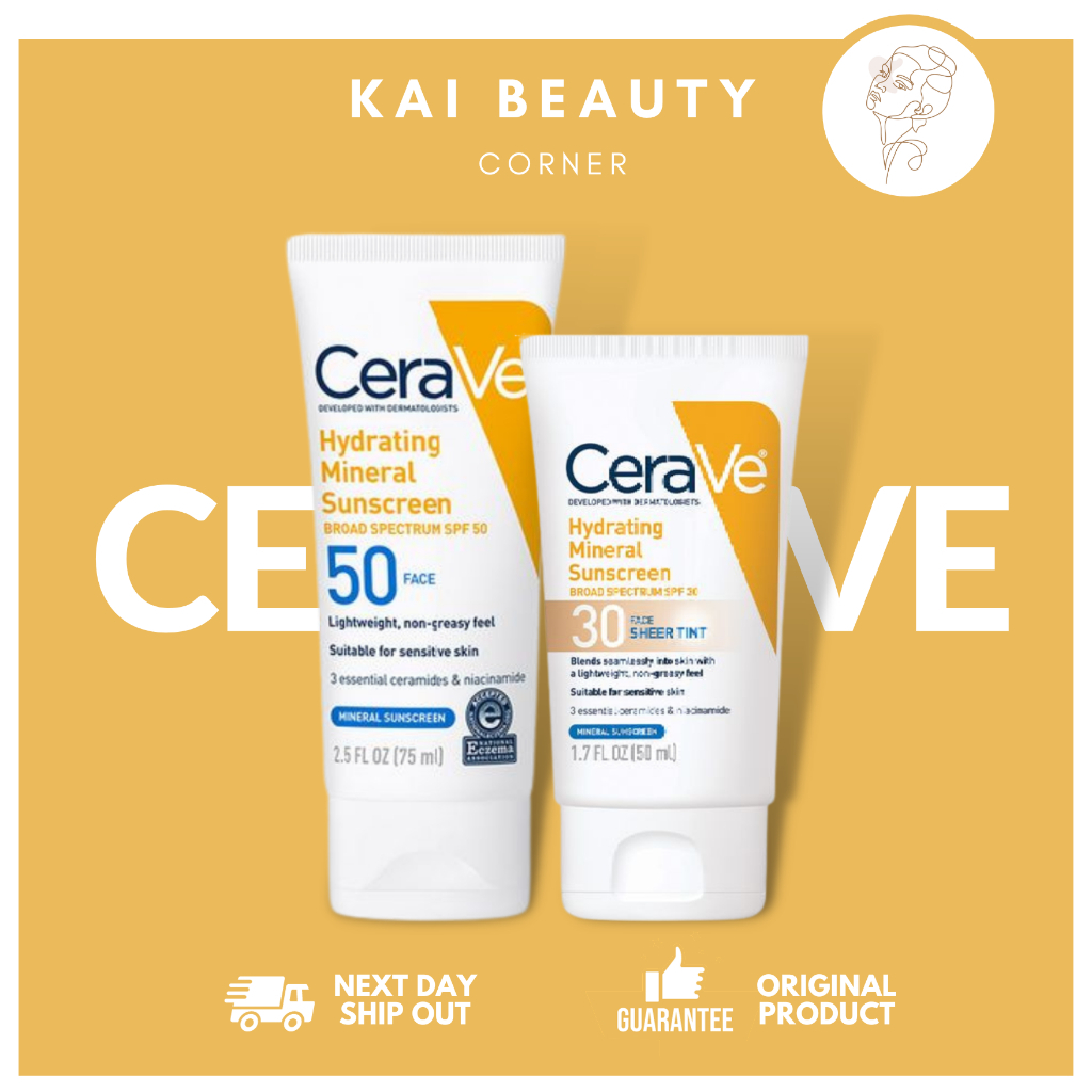 CeraVe Hydrating Mineral Sunscreen SPF 30 | SPF50 | Shopee Singapore