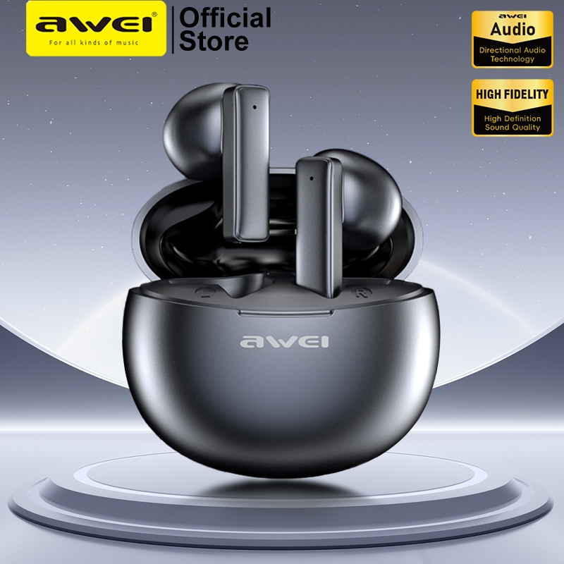 Awei T87 Bluetooth Earphone Wireless Earbuds ENC Call Noise Cancelling ...