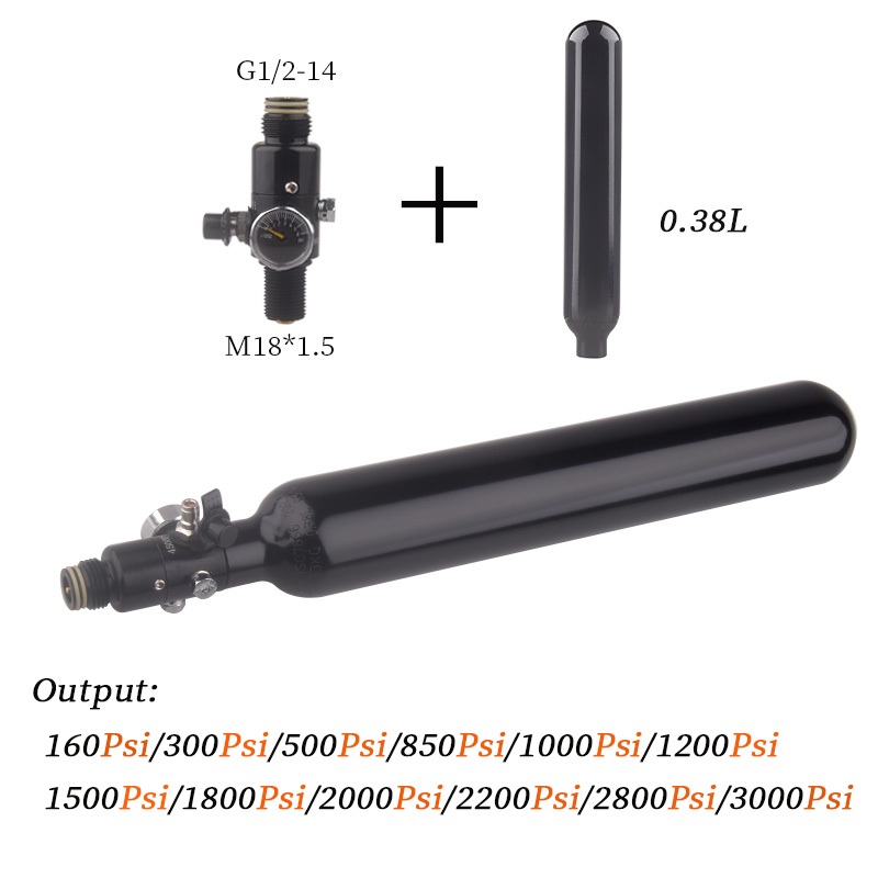 HPA 200BA 3000PSI M18*1.5 Air Tank 300BAR 4500PSI Pressure Regulator ...