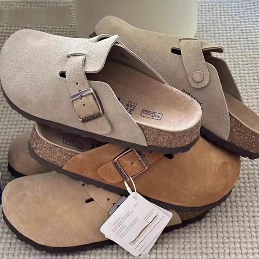 Cork Soled Lazy Shoes Slippers | Wearing Sandals Size35-46 | Shopee ...