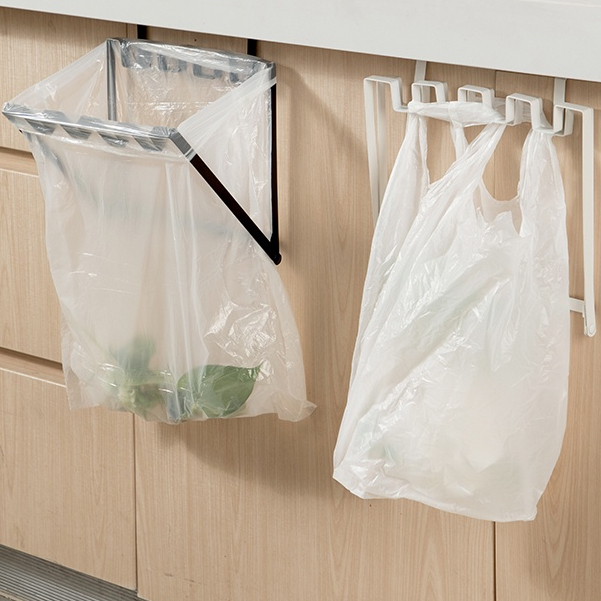 JUJIAJIA Household kitchen plastic bag hook wall mounted foldable iron ...
