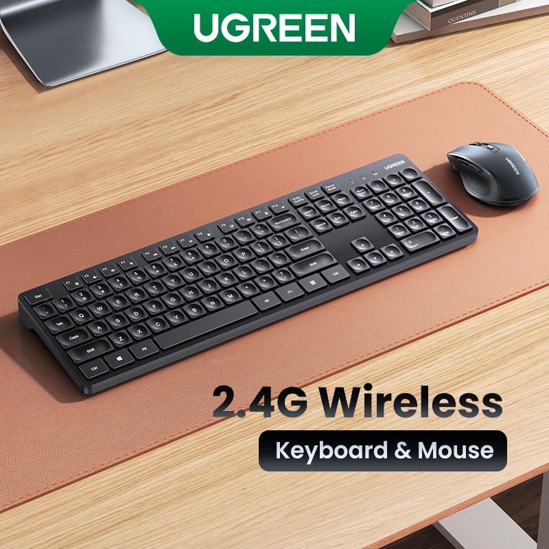 UGREEN 2.4G Wireless Keyboard 104 Keys Concave Keycaps for Laptop PC ...