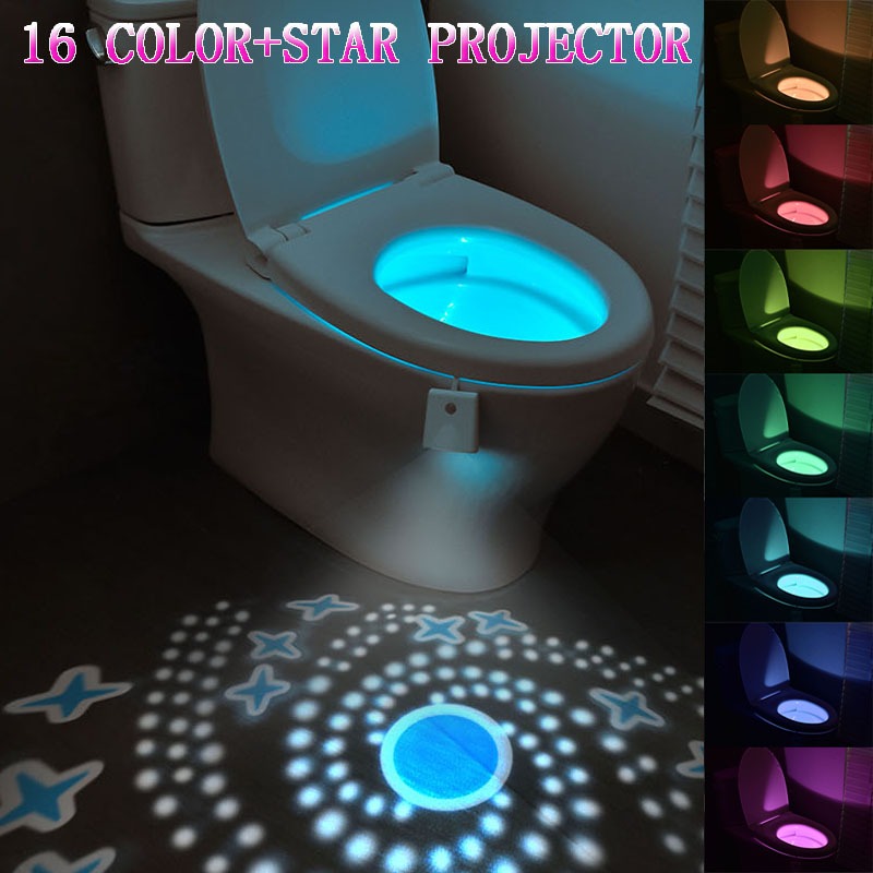 Toilet Light, Toilet Night Lights with Star Projector and Motion Sensor ...