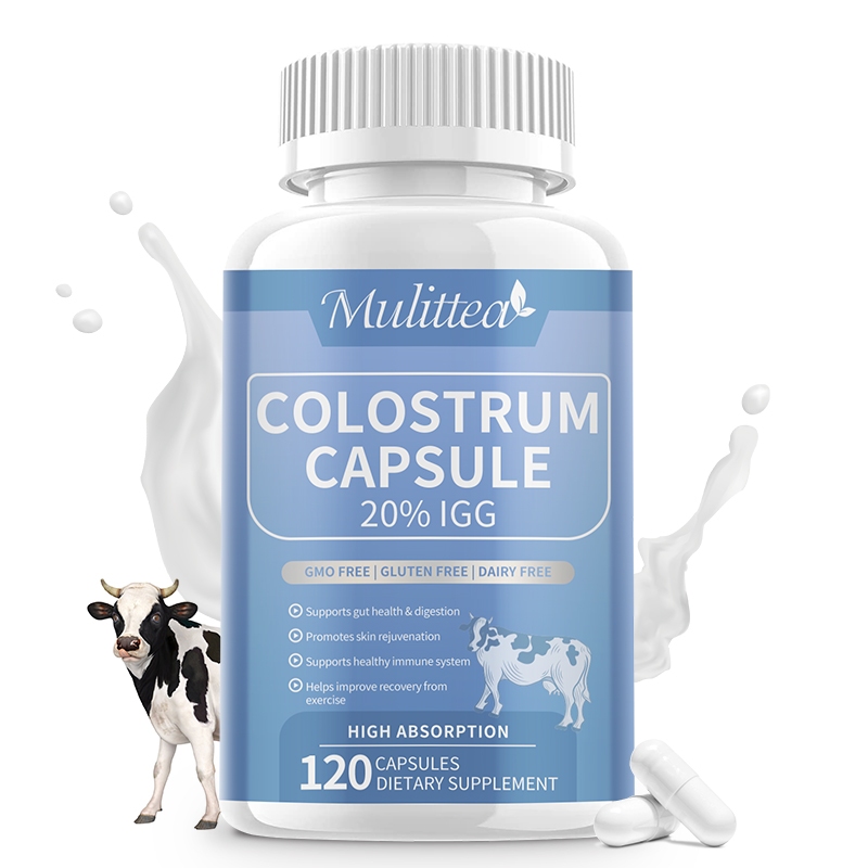 Mulittea 1000MG Colostrum Hard Capsules, 20% Naturally Immunoglobulins ...