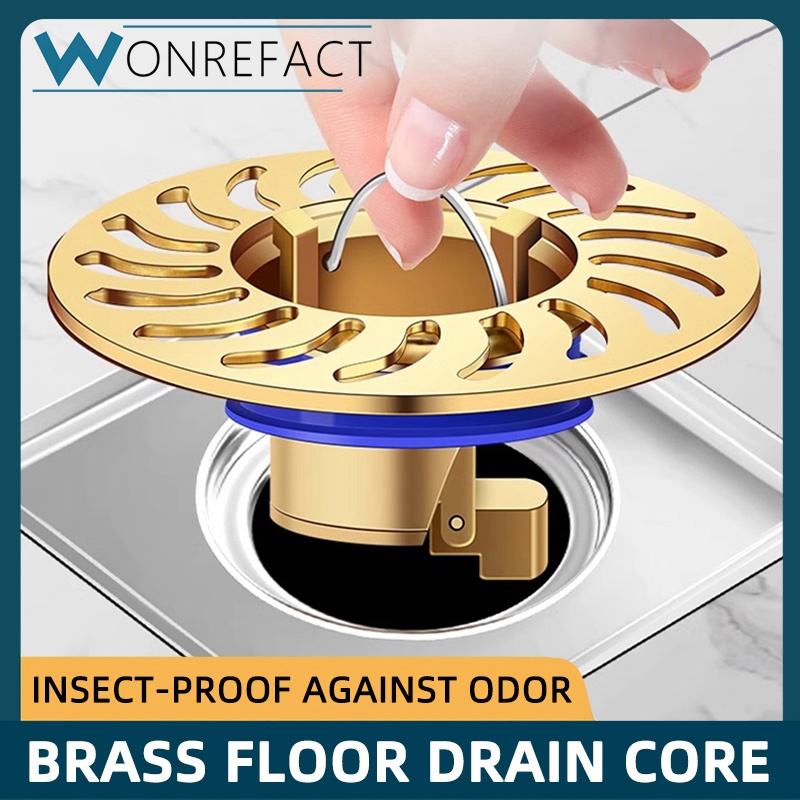 Bathroom Brass Floor Drain Core Insect Resistant Odor Hair Interception ...
