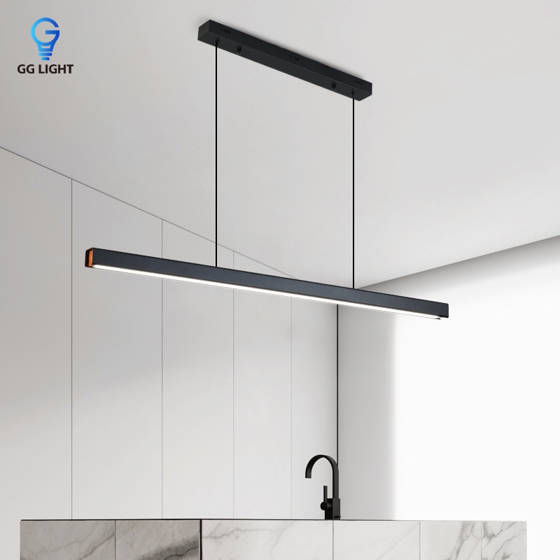 [Remote Dimming] 80CM, 100CM LED Rectangle Cuboid Pendant Light Led ...