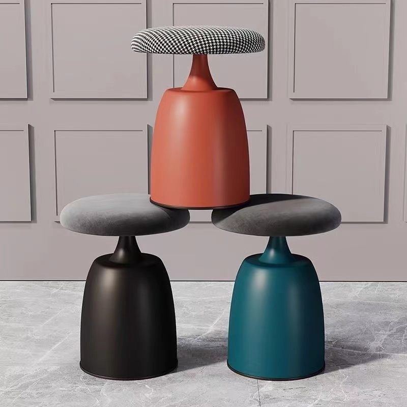 Nordic Modern Small Stool Light Luxury Simple Round Stool Influencer ...