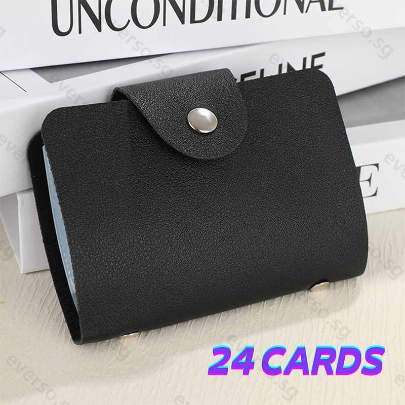24 Cards Wallet Card Bag Pu Leather Credit ID Business Card Holder ...