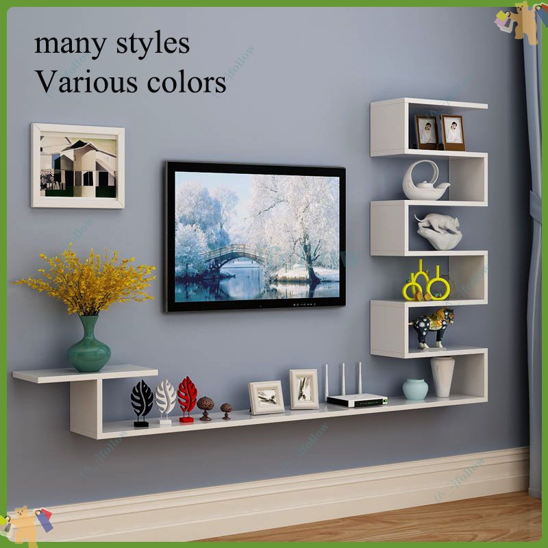 Creative lattice TV wall cabinet wall cabinet simple wall-mounted TV ...