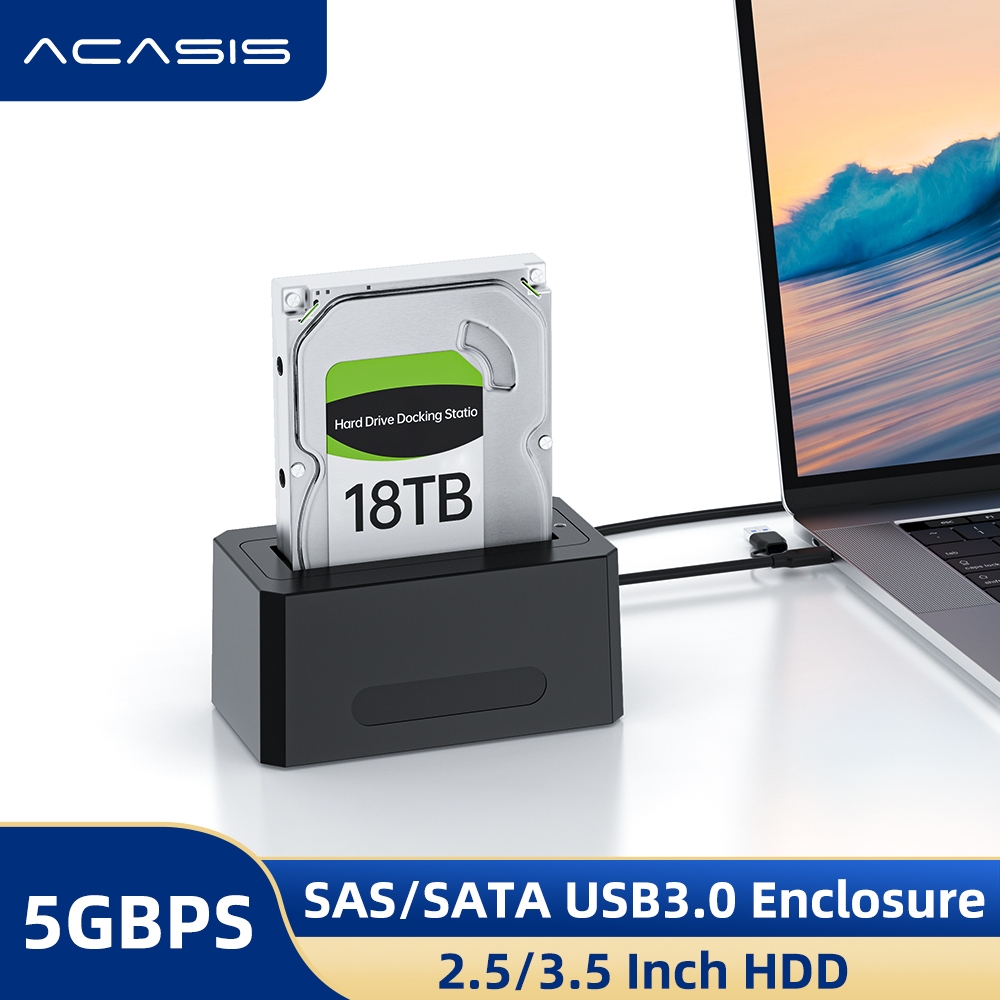 ACASIS SAS/SATA To USB 3.0 Adapter,2.5/3.5 Inch External SAS Enclosure ...