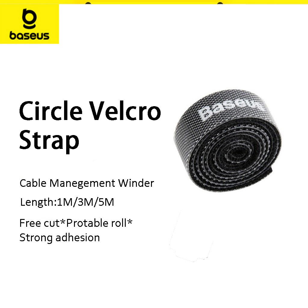 Baseus 1M/3M/5M Velcro Strap Reusable Cable Tie Fastening Tape ...