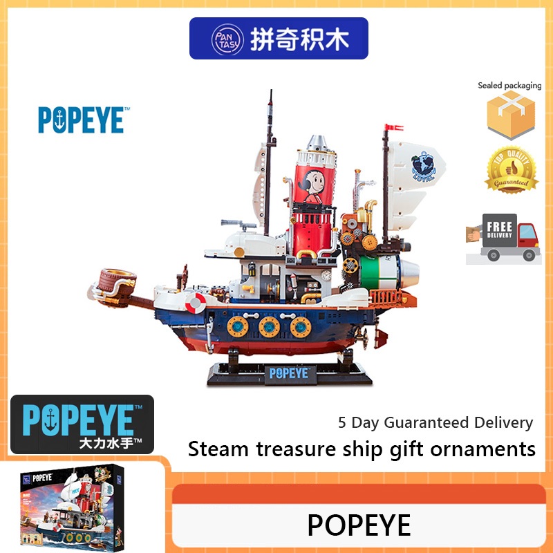 Pantasy POPEYE Steampunk Pirate Ship Building Block Set, Collection ...