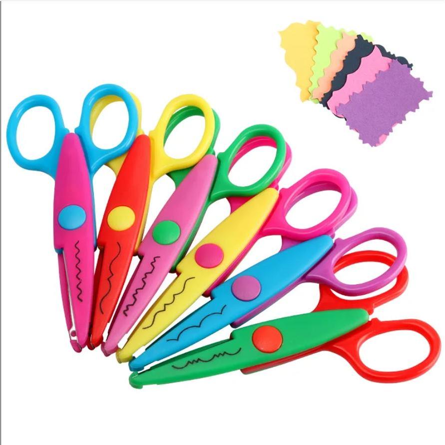 6 Styles/Set Creative Wavy Pattern Safety Scissors Kawaii Lace Scissors ...