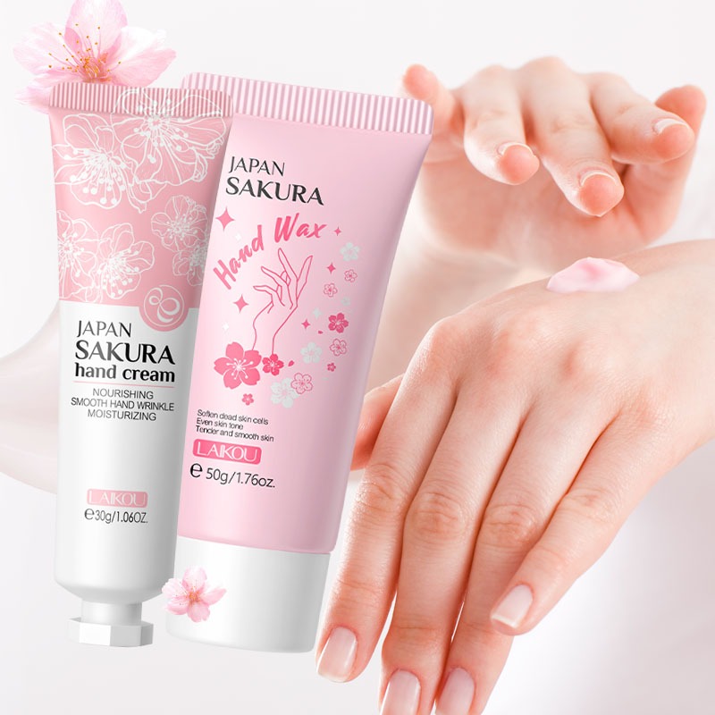 LAIKOU Japan Sakura Hand Wax 50g - Say Goodbye To Rough Hands Cleansing ...