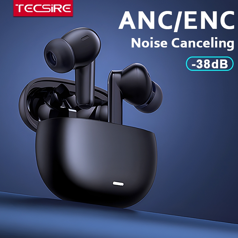 TECSIRE ANC ENC Bluetooth Earphone Wireless Earbuds Deep Noise ...
