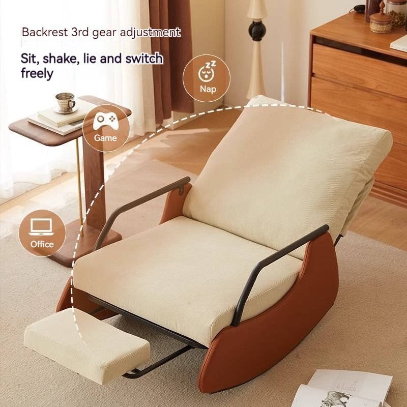 Modern Lazy Chair（Single Sofa） Rocking Balcony Recliner Sofa Lounge ...